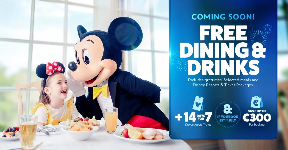 Neues Walt Disney World Free Dining & Drinks Angebot für 2026 | dein-dlrp.de Disney Parks Magazin